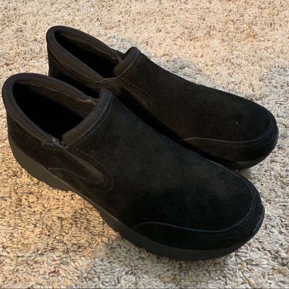 Lands' End | Shoes | Lands End Black Leather Slipon Shoes | Poshmark